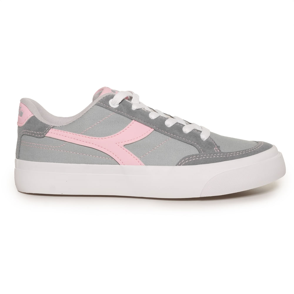 Tênis Diadora Monza Cinza Rosa Feminino | Gaston