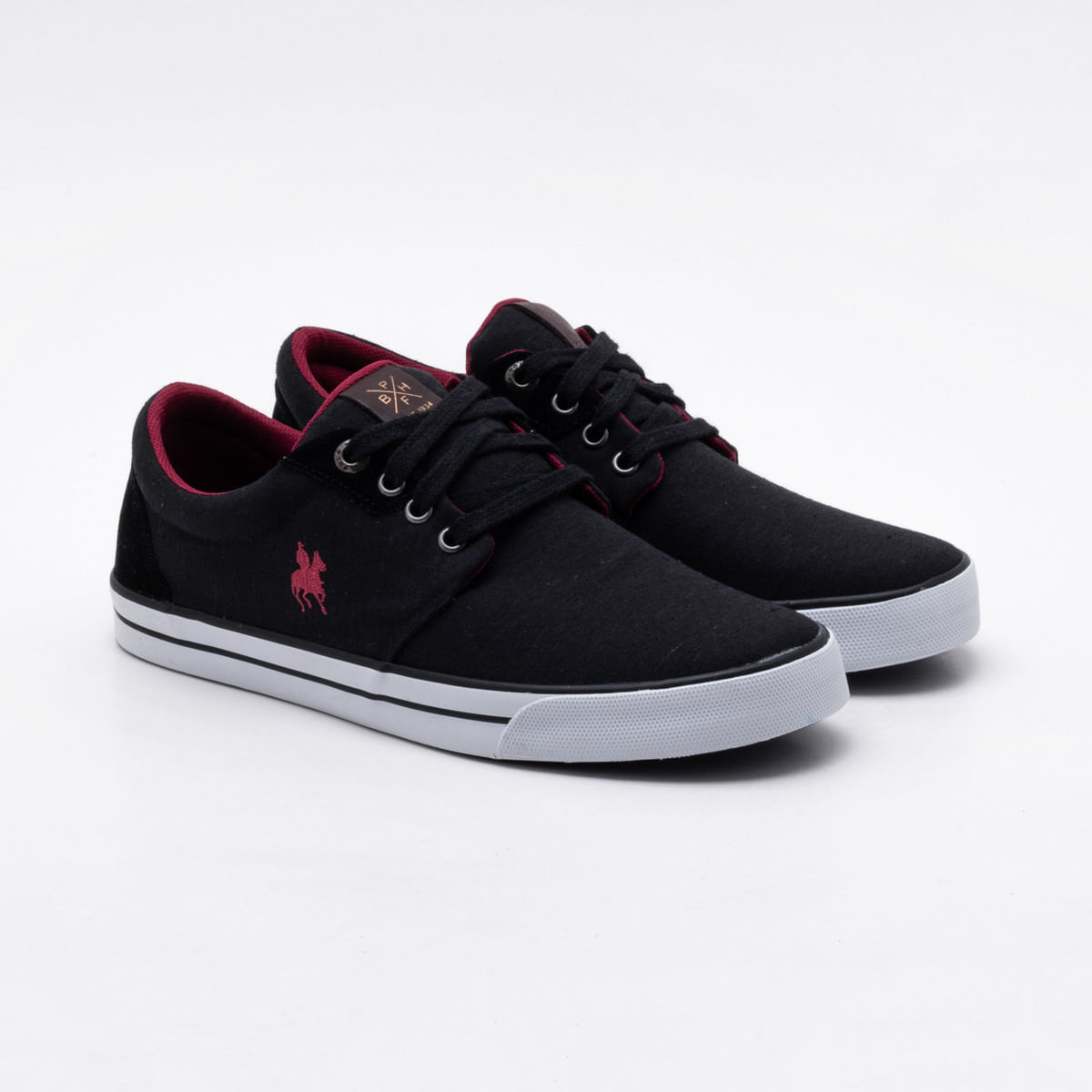 Tênis Polo Farm BHPF Preto Masculino Preto e Vinho - Gaston | Gaston